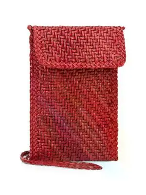 Dragon Diffusion Phone Woven Leather Cross Body Bag