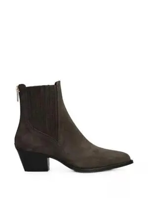 FABIO RUSCONI Elasticated-side Zip-up Ankle Boots - Brown