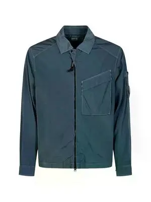 C.P. COMPANY Lens-detail Chest-pocket Shirt Jacket - Blue