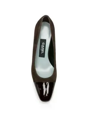CAREL Rosana Patent-trimmed Suede Pumps