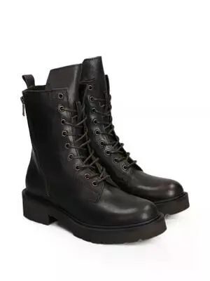 JULIE DEE Lace-up Side-zip Boots