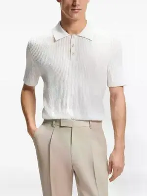 BOSS Cable-knit Polo Shirt