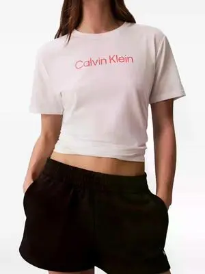 Calvin Klein Logo-print Short-sleeve T-shirt - White
