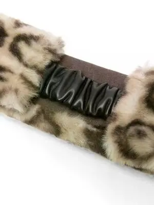 Apparis Leopard-print Faux-fur Headband