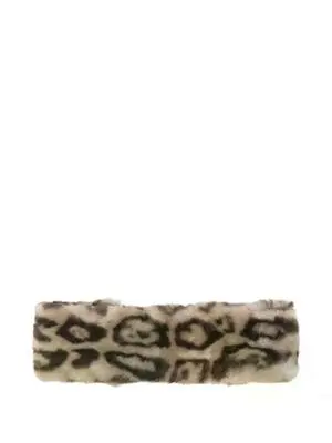 Apparis Faux Fur Leopard Print Headband - Neutrals