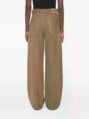 UMA WANG Contrast-stitch Wide-leg Trousers