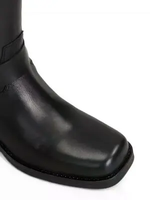 JULIE DEE Harness Square-toe Biker Boots