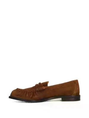 JULIE DEE Suede Penny Loafers