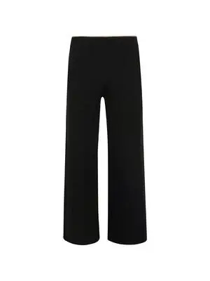 Kiton Wide-leg Knitted Trousers - Black
