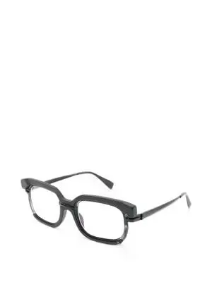 KUBORAUM Sculptural Square-frame Glasses - Black