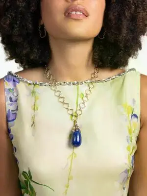 EDINA KISS 18k Yellow Multi-stone Pendant Necklace
