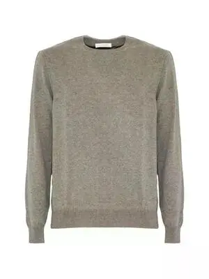 CRUCIANI Crew-neck Long-sleeve Cashmere Sweater - Neutrals