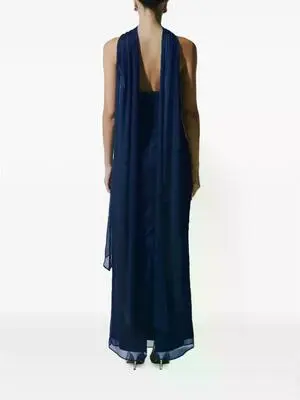 BAOBAB El Strapless Layered Chiffon Maxi Dress - Blue