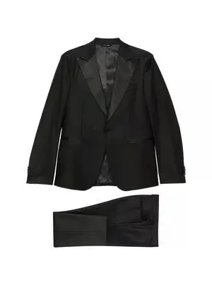 Brian Dales Long-sleeve Buttoned Suit - Black