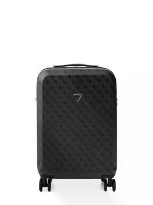 Guess Monogram-print Logo-plaque Suitcase - Black