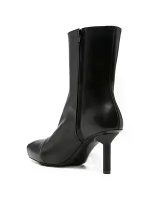 ALAINPAUL Square-toe Ankle Boots