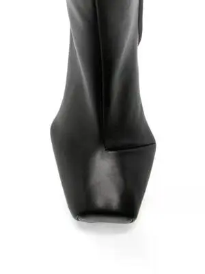 ALAINPAUL Square-toe Ankle Boots