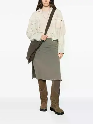 R13 Plaid-pattern Frayed Shirt