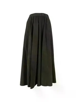 Aspesi Elasticated-waist Corduroy Long Skirt - Black