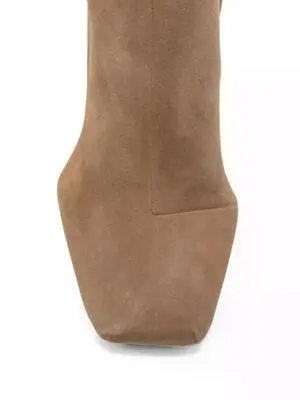ALAINPAUL Square-toe Ankle Boots