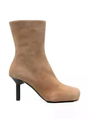ALAINPAUL Square-toe Ankle Boots
