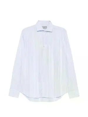 Canali Vertical-stripe Shirt - Blue