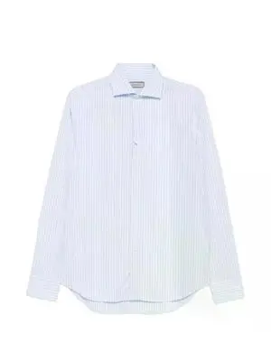 Canali Vertical-stripe Shirt - Blue