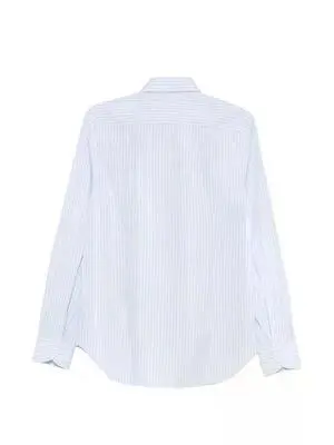 Canali Vertical-stripe Shirt - Blue