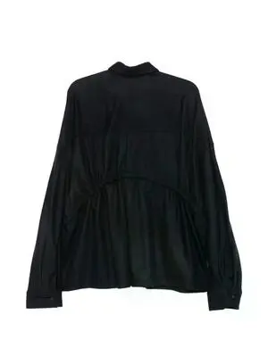 THELATEST Drawstring Waist Balloon Sleeve Shirt