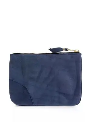 Comme Des Garçons Logo-print Calf Leather Pouch