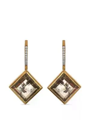 WITH LOVE Diamond Drop Earrings - Gold
