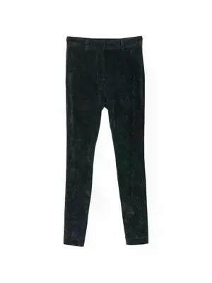 Alberta Ferretti Velvet-effect Trousers - Grey