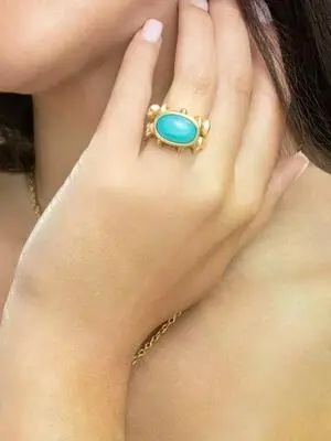 Vram Chrona Ii Ring With Oval Chrysocolla