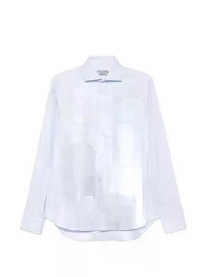Canali Micro-check Long-sleeve Shirt