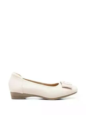 LINDA BAUMANN Buckle-detail Ballet Flats - Neutrals