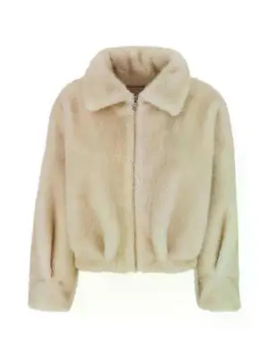 VALENTINI 1972 Faux-fur Zip-up Jacket - Neutrals