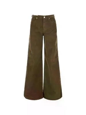PT TORINO Corduroy Wide-leg Trousers - Brown