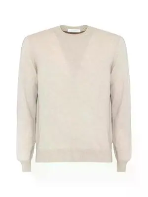 CRUCIANI Crew-neck Long-sleeve Sweater - Neutrals
