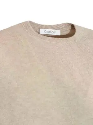 CRUCIANI Crew Neck Long Sleeve Sweater - Neutrals