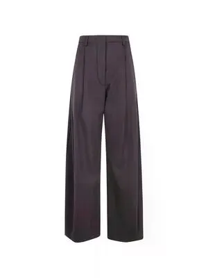 THELATEST Pleated Wide-leg Trousers - Grey