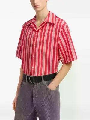 Marni Striped Short-sleeve Shirt - Red