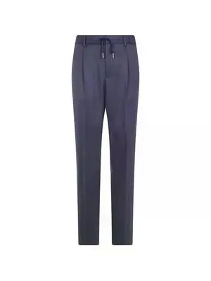 Tagliatore Pleated Tailored Trousers - Blue