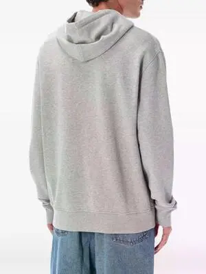 AMI Paris Cotton Hoodie With De Coeur - Grey