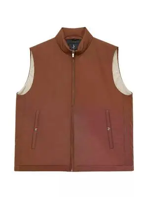 TOMBOLINI Logo-plaque Zip-up Gilet - Brown