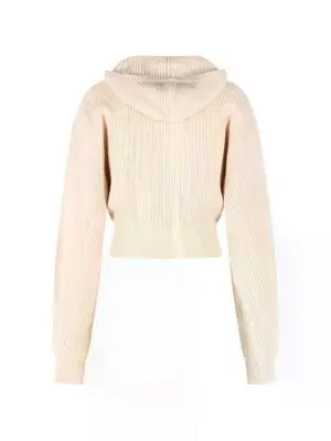 Sportmax Ribbed-knit Hooded Cardigan