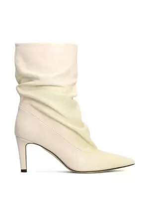 THE SELLER Slouchy Pointed-toe Ankle Boots - Neutrals