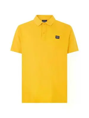 Paul & Shark Logo-patch Cotton Polo Shirt - Yellow
