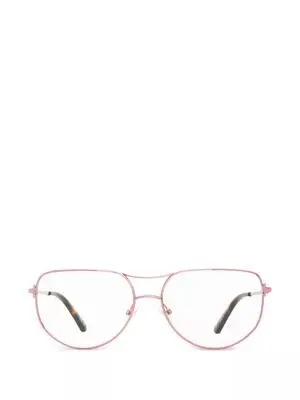 Emilio Pucci Aviator Eyeglasses With Clip-on Lenses - Pink