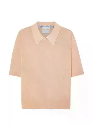 FORTE_FORTE Spread-collar Short-sleeve Top