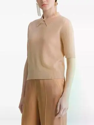 FORTE_FORTE Spread-collar Short-sleeve Top